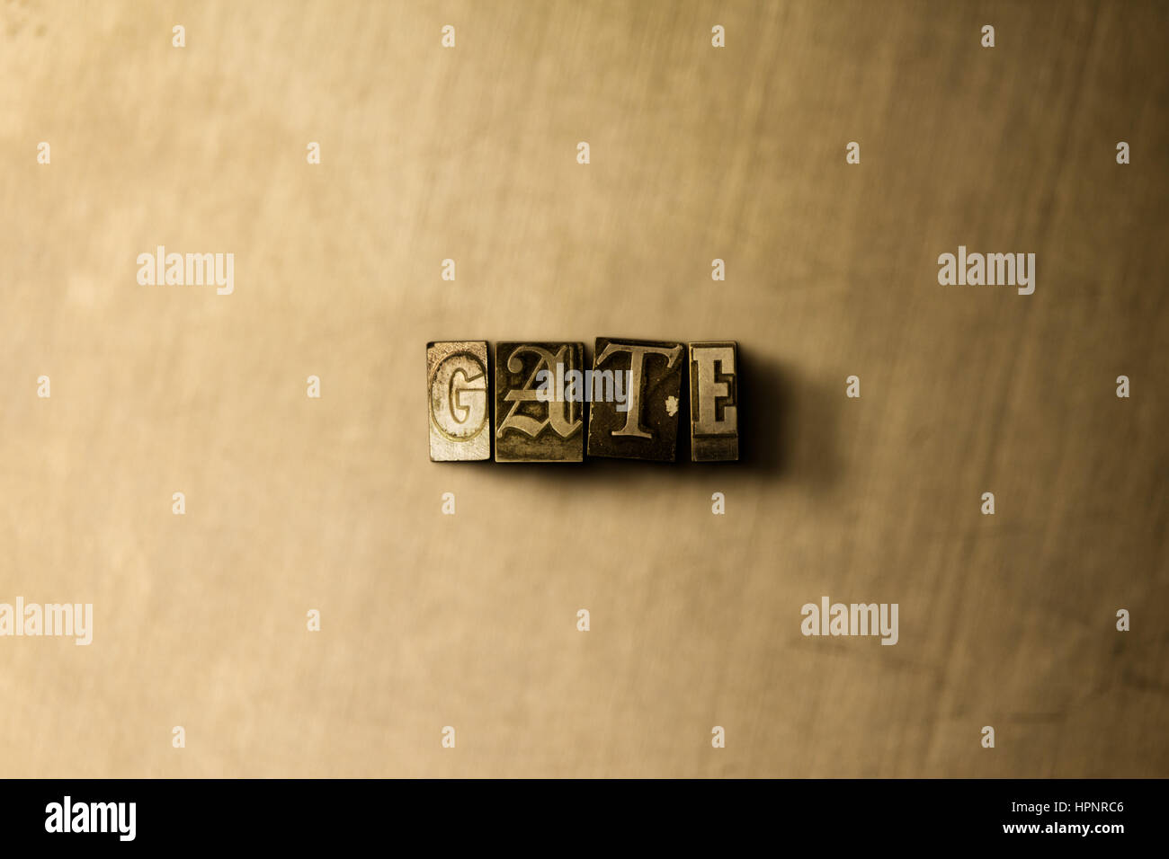 Vintage gate with lettering hi-res stock photography and images - Alamy