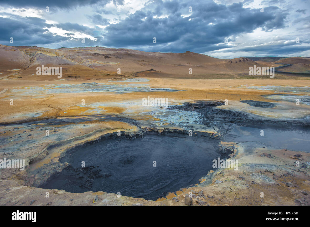 Geothermal field of hverir hi-res stock photography and images - Alamy