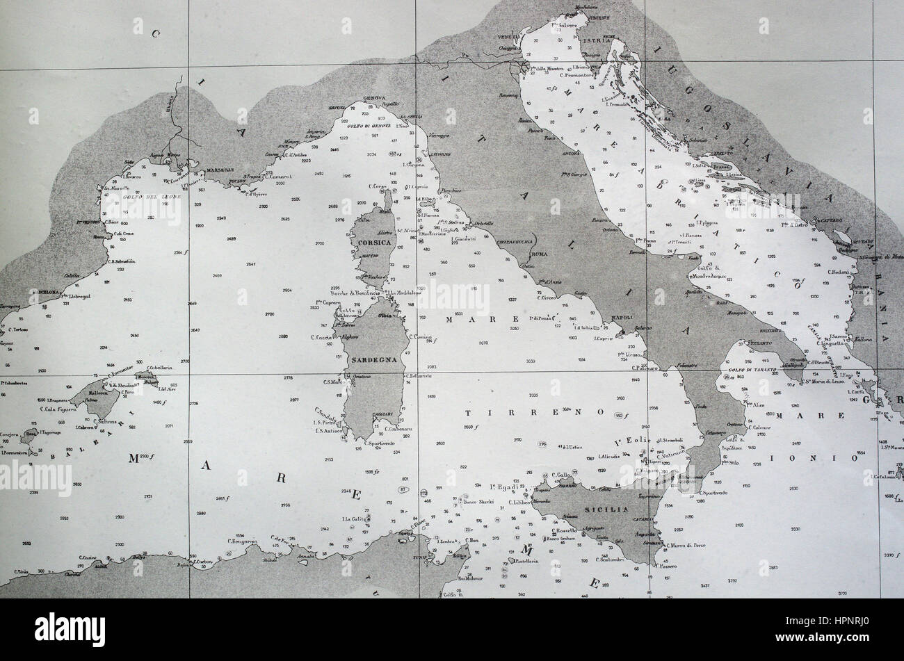 Sardinia nautical chart hi-res stock photography and images - Alamy