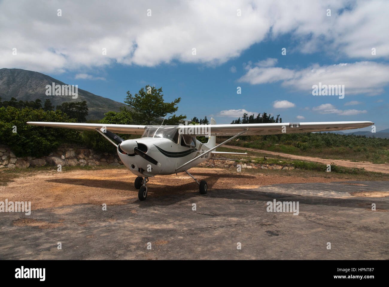 A cessna 175 light aircraft preparing for its next flight Stock Photo ...