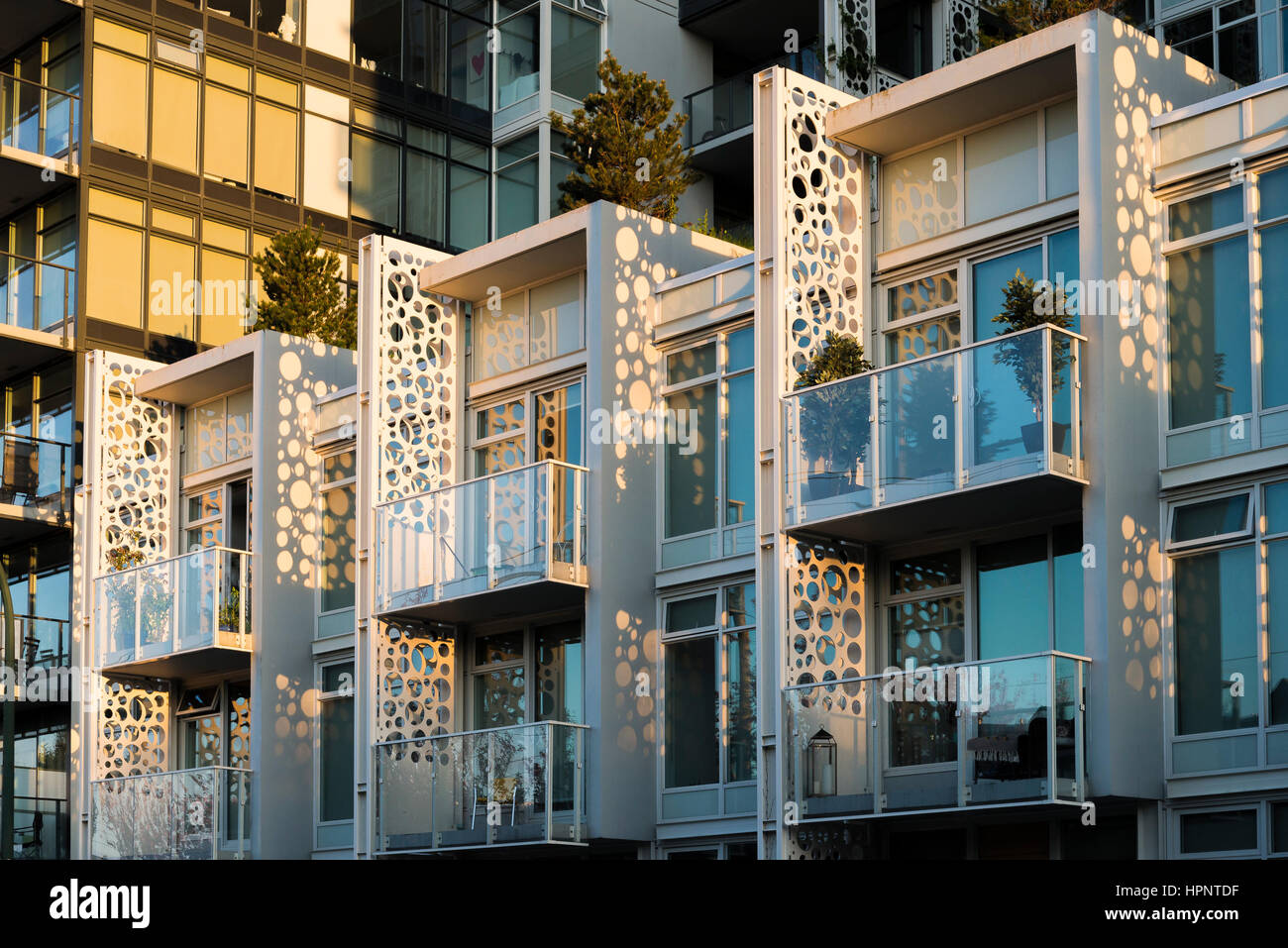 apartment building shadow and light Stock Photo - Alamy