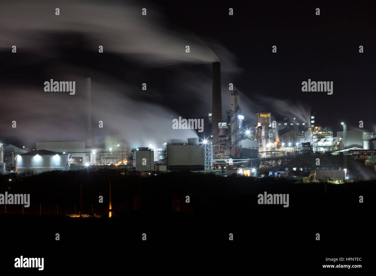 Bury St Edmunds, UK. British Sugar Factory 11th December 2016. Steam ...