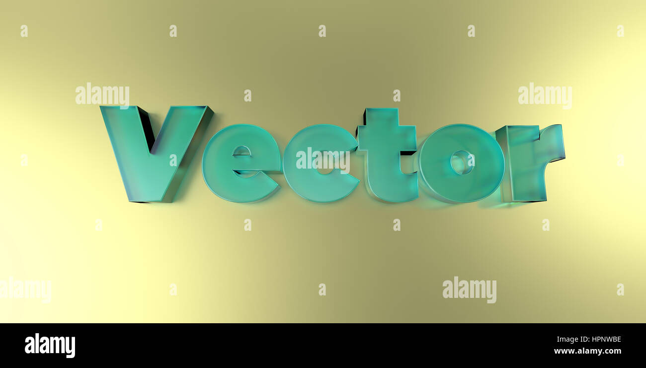 Vector - colorful glass text on vibrant background - 3D rendered ...