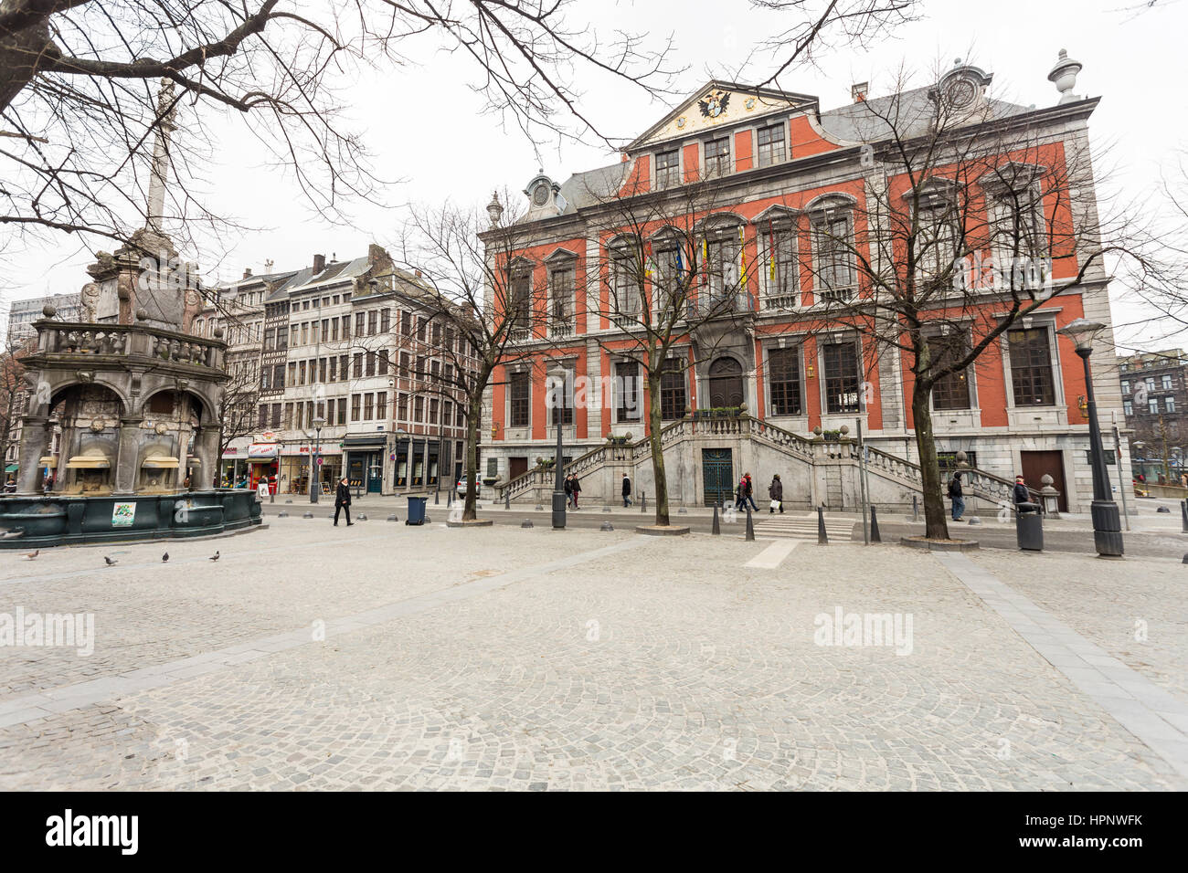 Brick Houses on a grey day in Liege - Liege, Luik, Lüttich, Wallonia ...