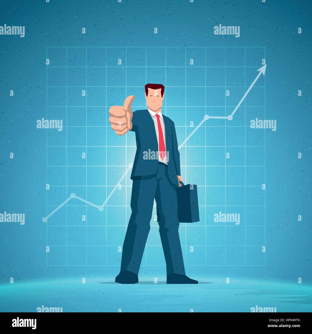 Businessman showing graph Stock Vector Images - Alamy