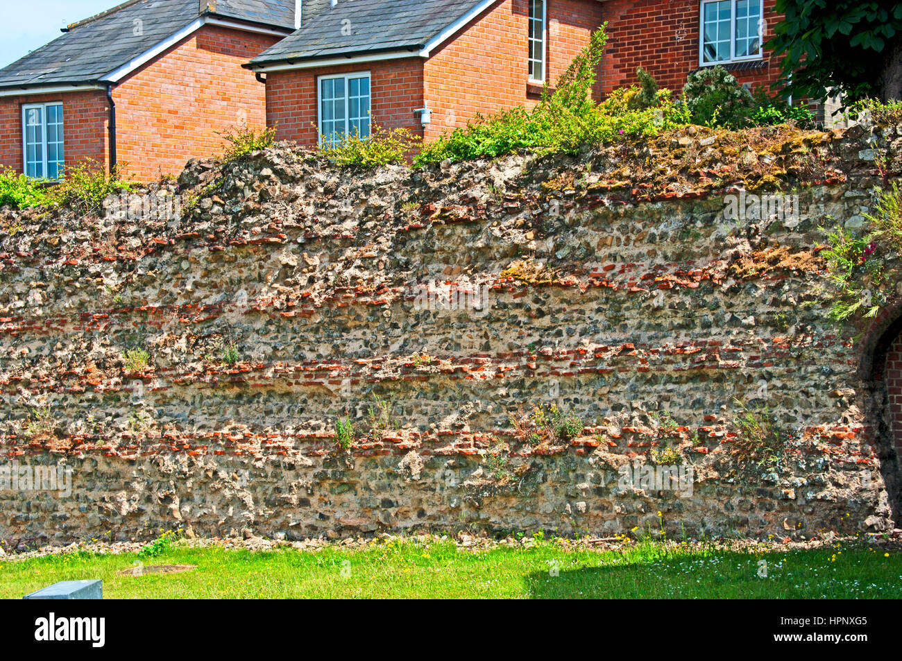 Roman Wall Colchester Essex Stock Photo - Alamy