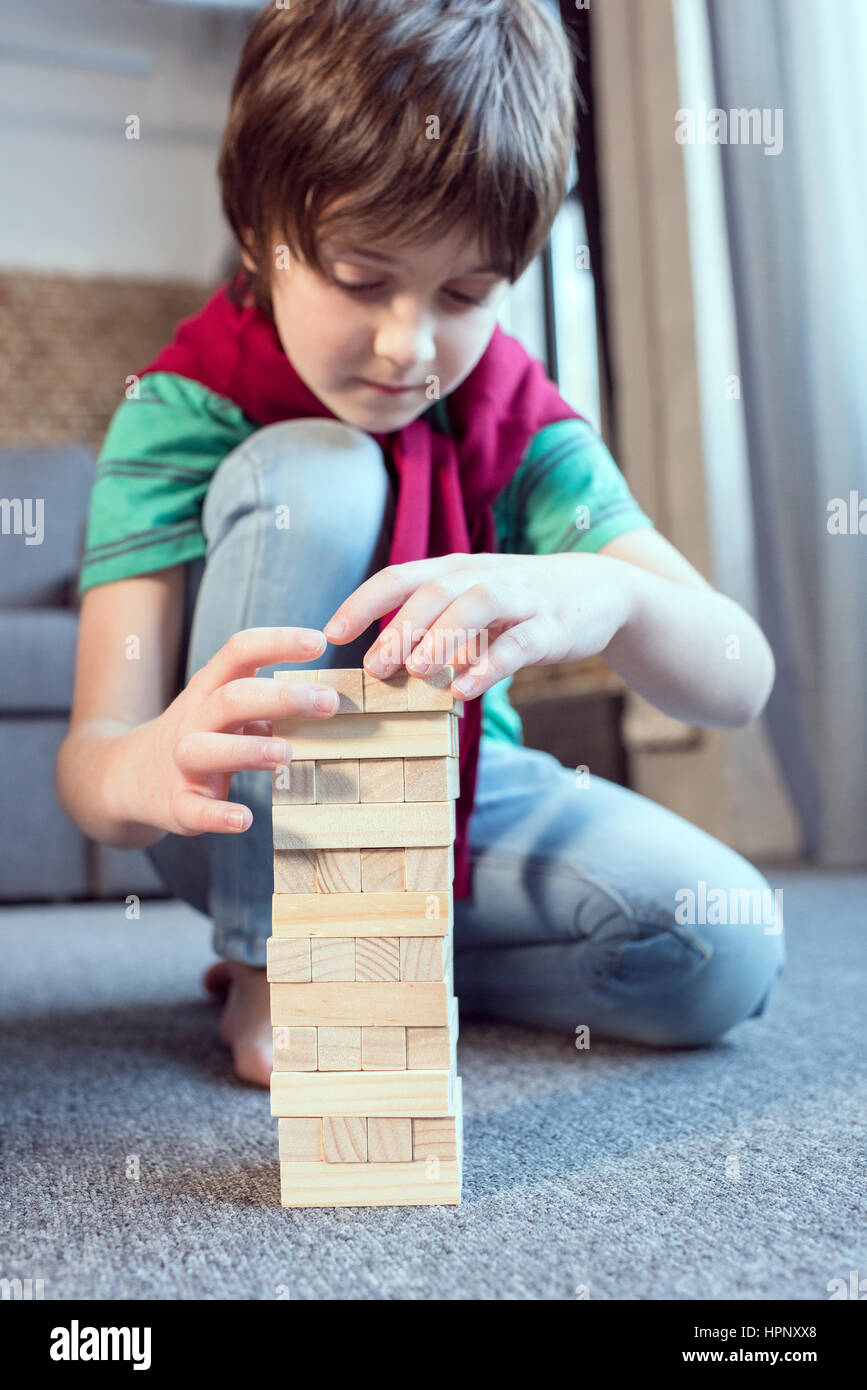 Child hands playing wooden hi-res stock photography and images - Alamy
