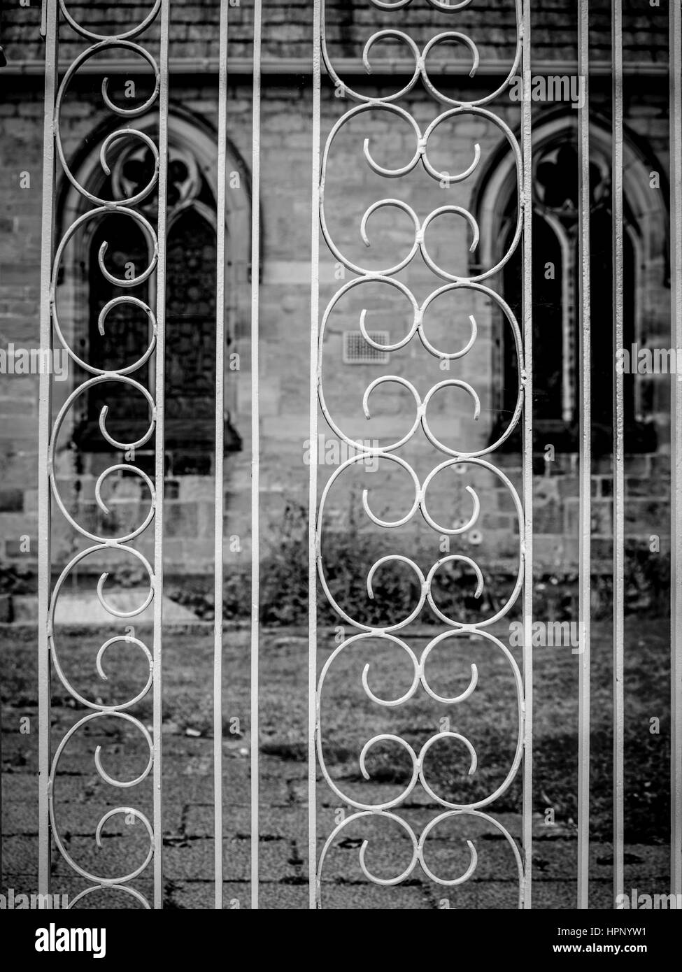 Arch window on saint Black and White Stock Photos & Images - Alamy