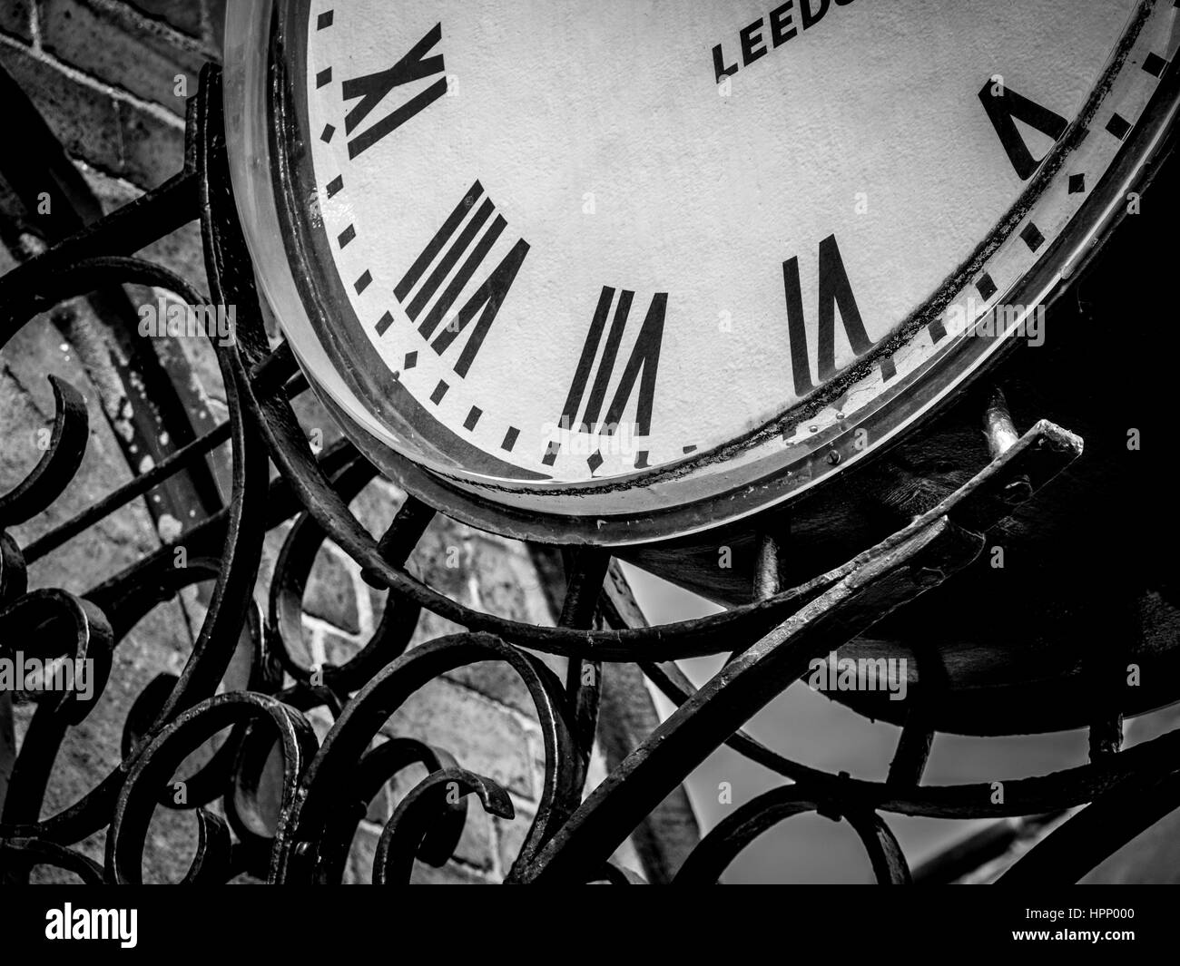 Clock detail, Memorial Hall, Haxby, Yorkshire, UK Stock Photo - Alamy