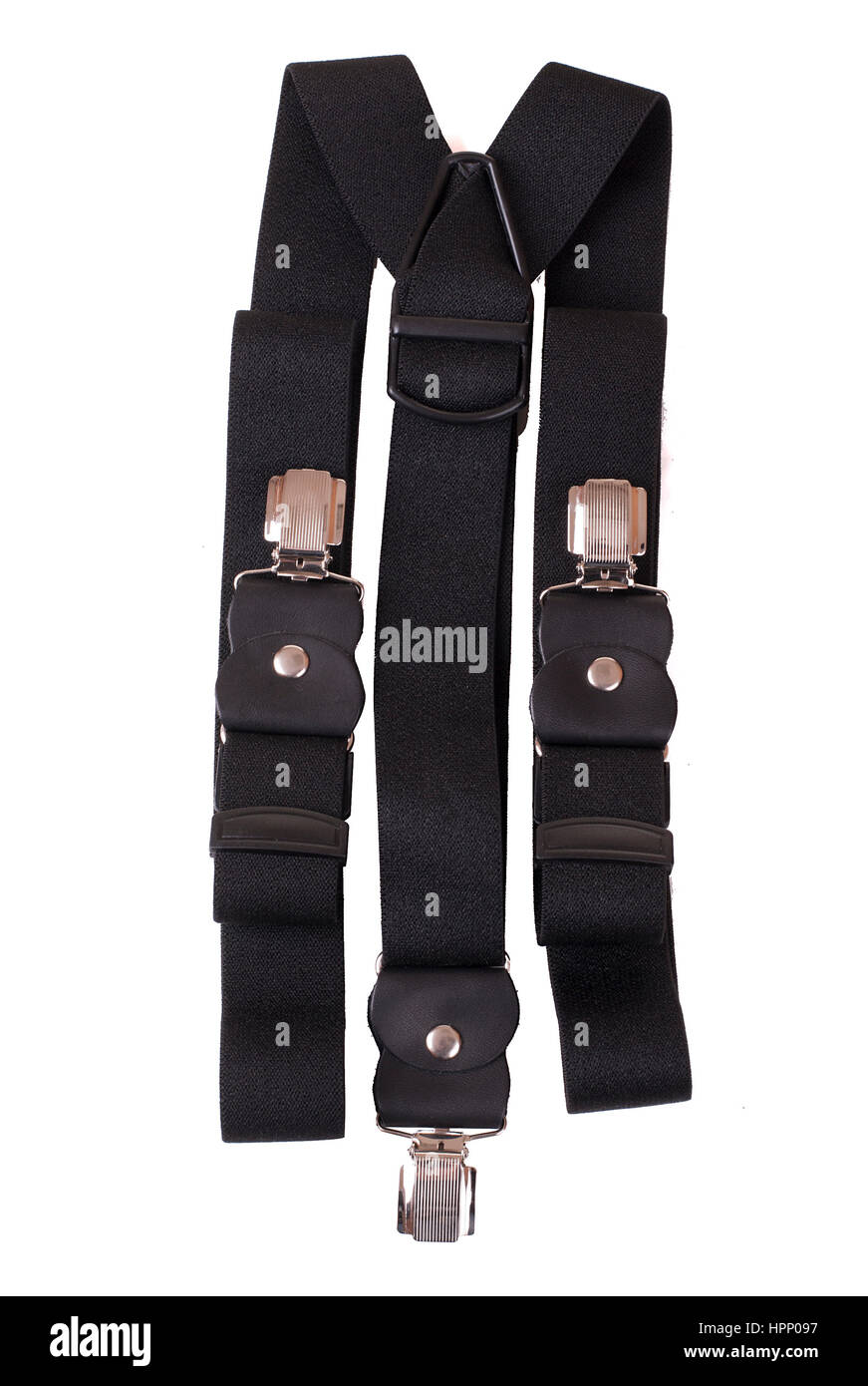 Black suspenders for mens isolated on white background Stock Photo - Alamy