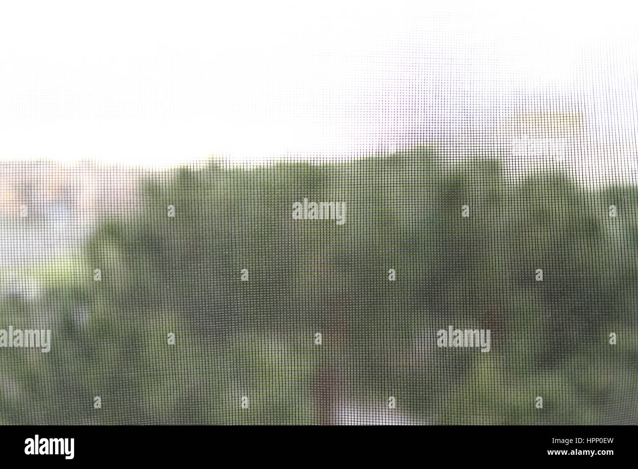 Mosquito net on a PVC window Stock Photo - Alamy