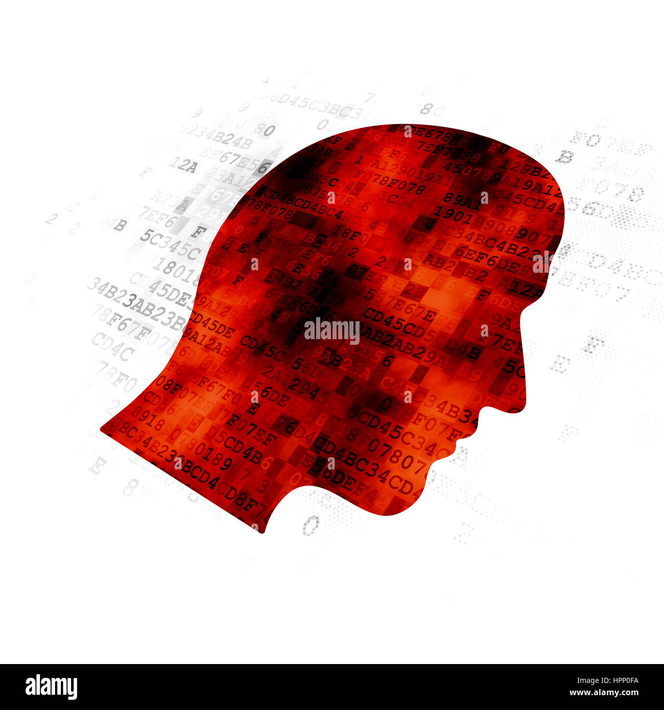 Information concept head on Cut Out Stock Images & Pictures - Alamy