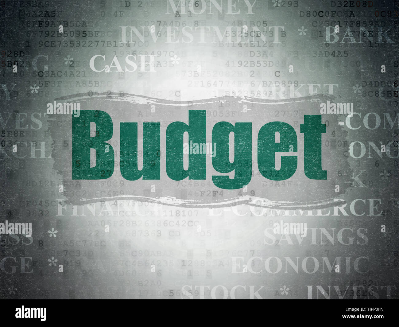 Money concept: Budget on Digital Data Paper background Stock Photo - Alamy