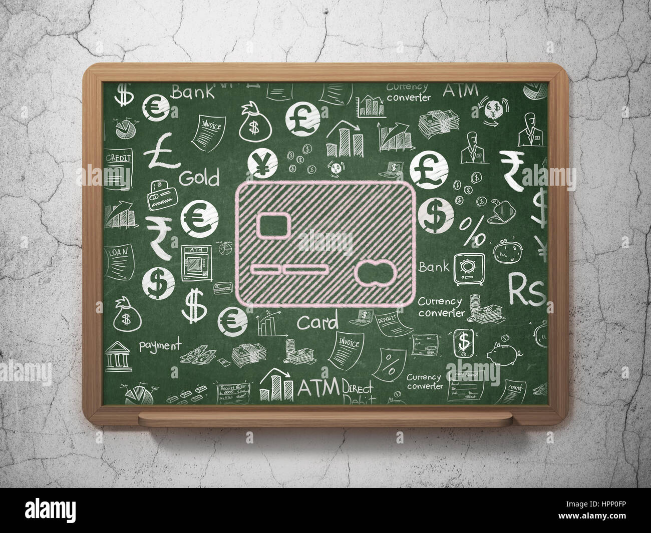 Money concept: Credit Card on School board background Stock Photo - Alamy