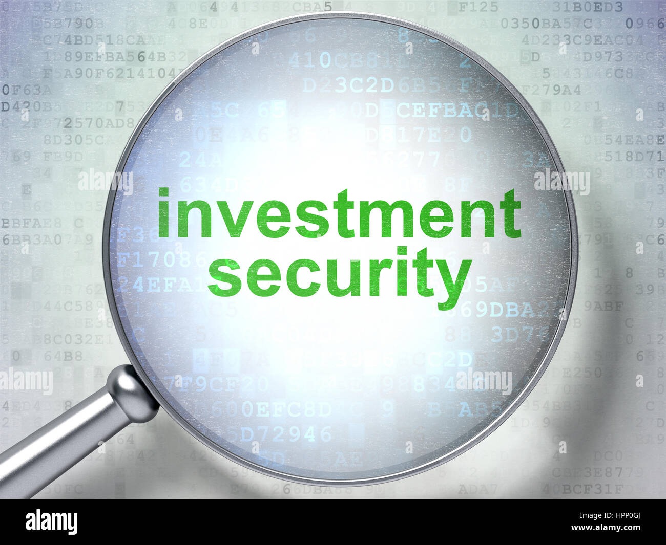 Privacy concept: Investment Security with optical glass Stock Photo - Alamy