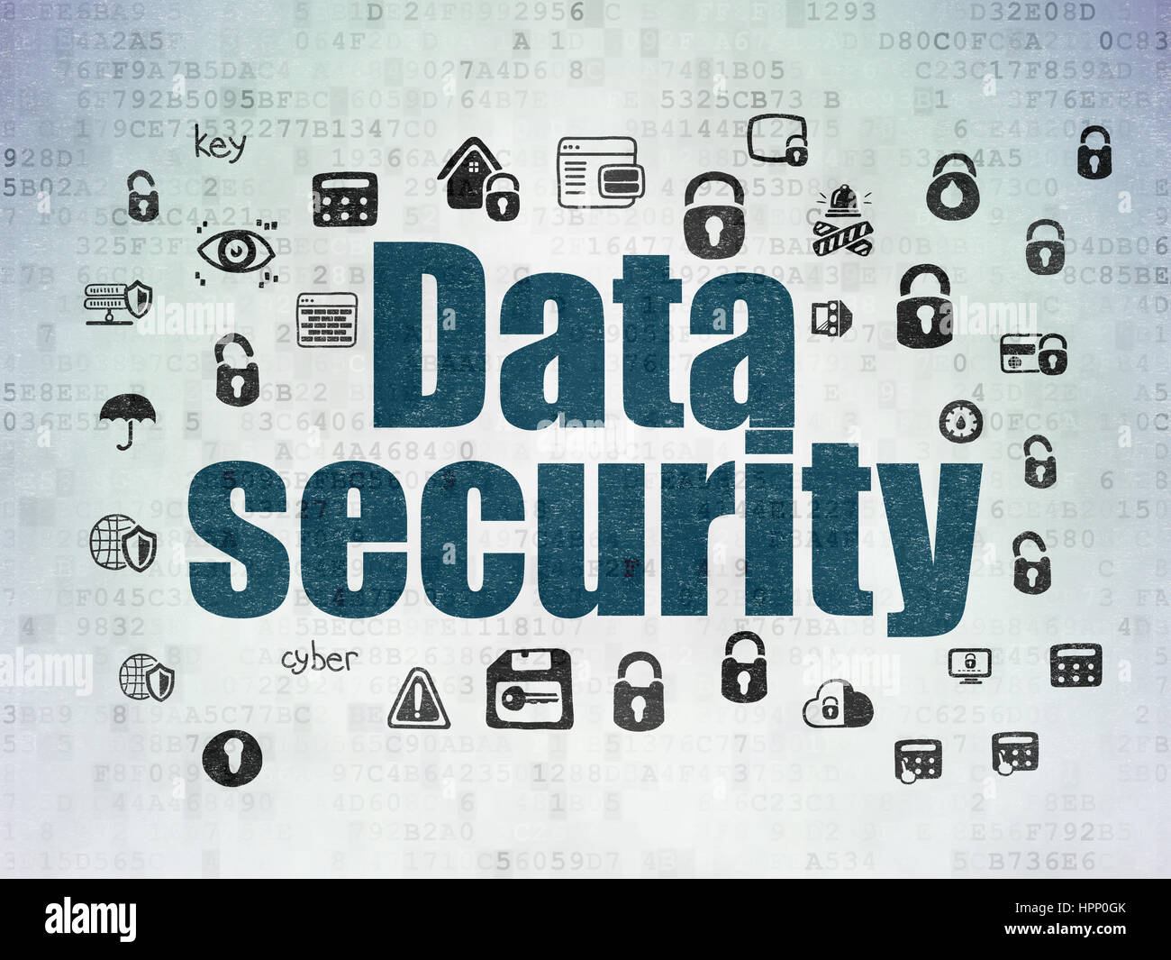 Safety concept: Data Security on Digital Data Paper background Stock ...