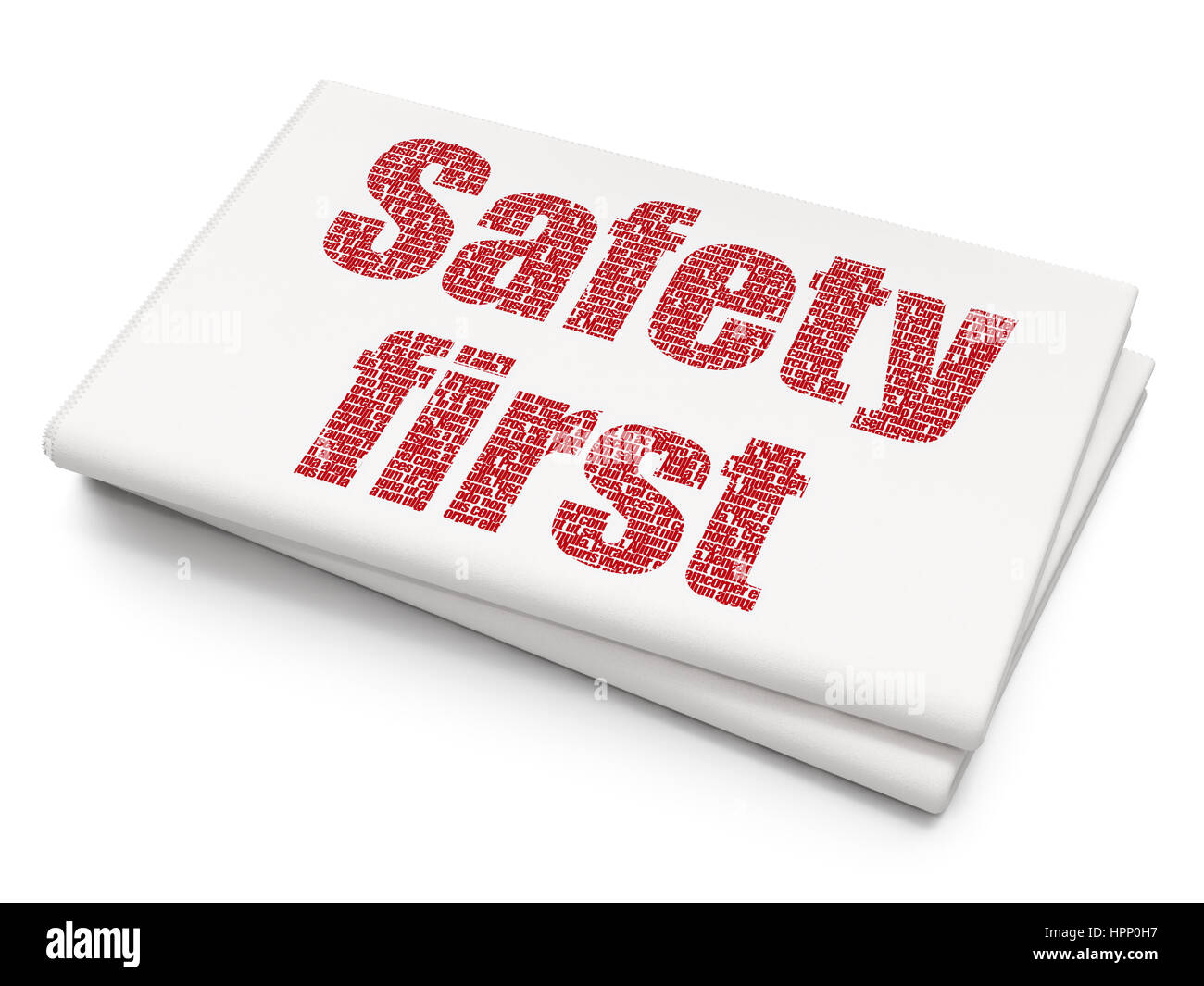 Safety concept: Safety First on Blank Newspaper background Stock Photo ...