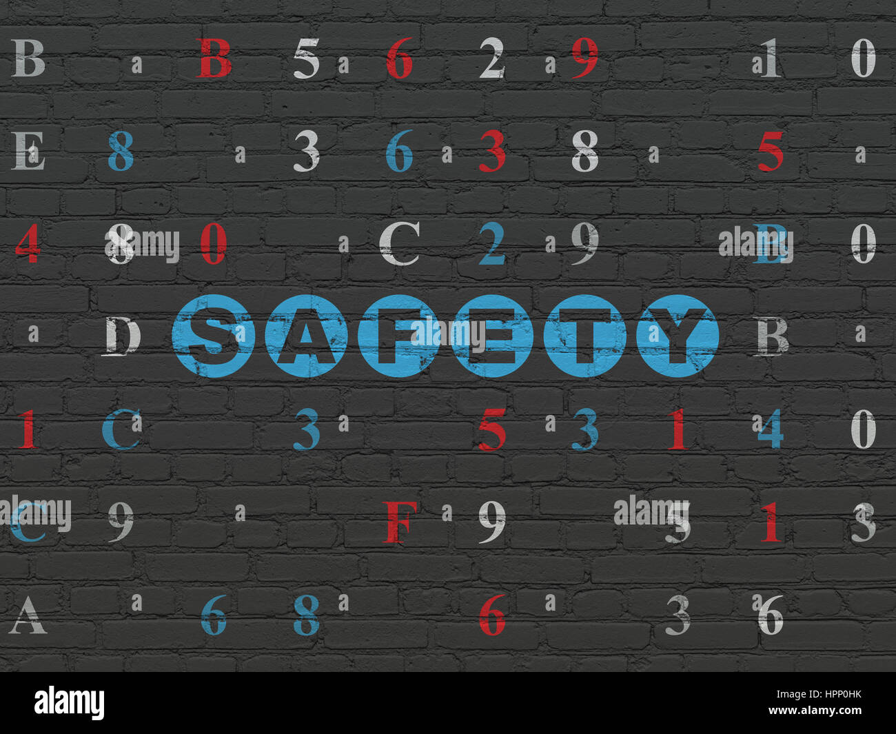 Privacy concept: Safety on wall background Stock Photo - Alamy