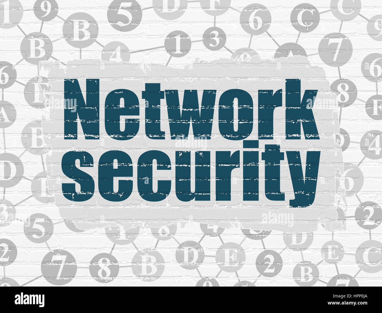 Safety concept: Network Security on wall background Stock Photo - Alamy