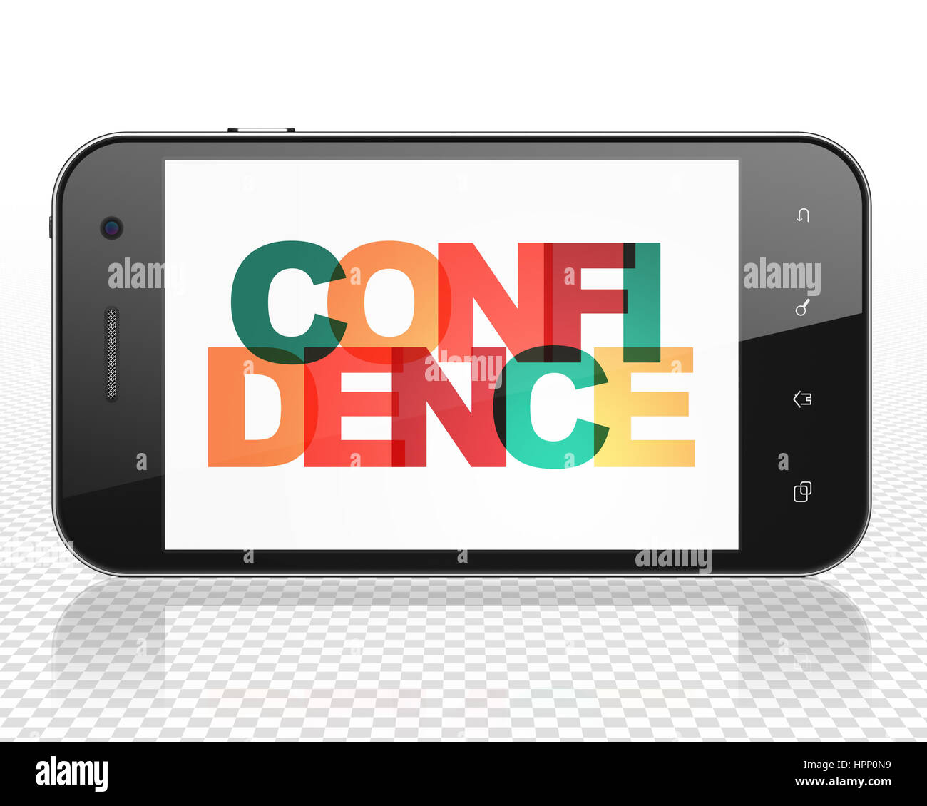 Finance concept: Smartphone with Confidence on display Stock Photo - Alamy