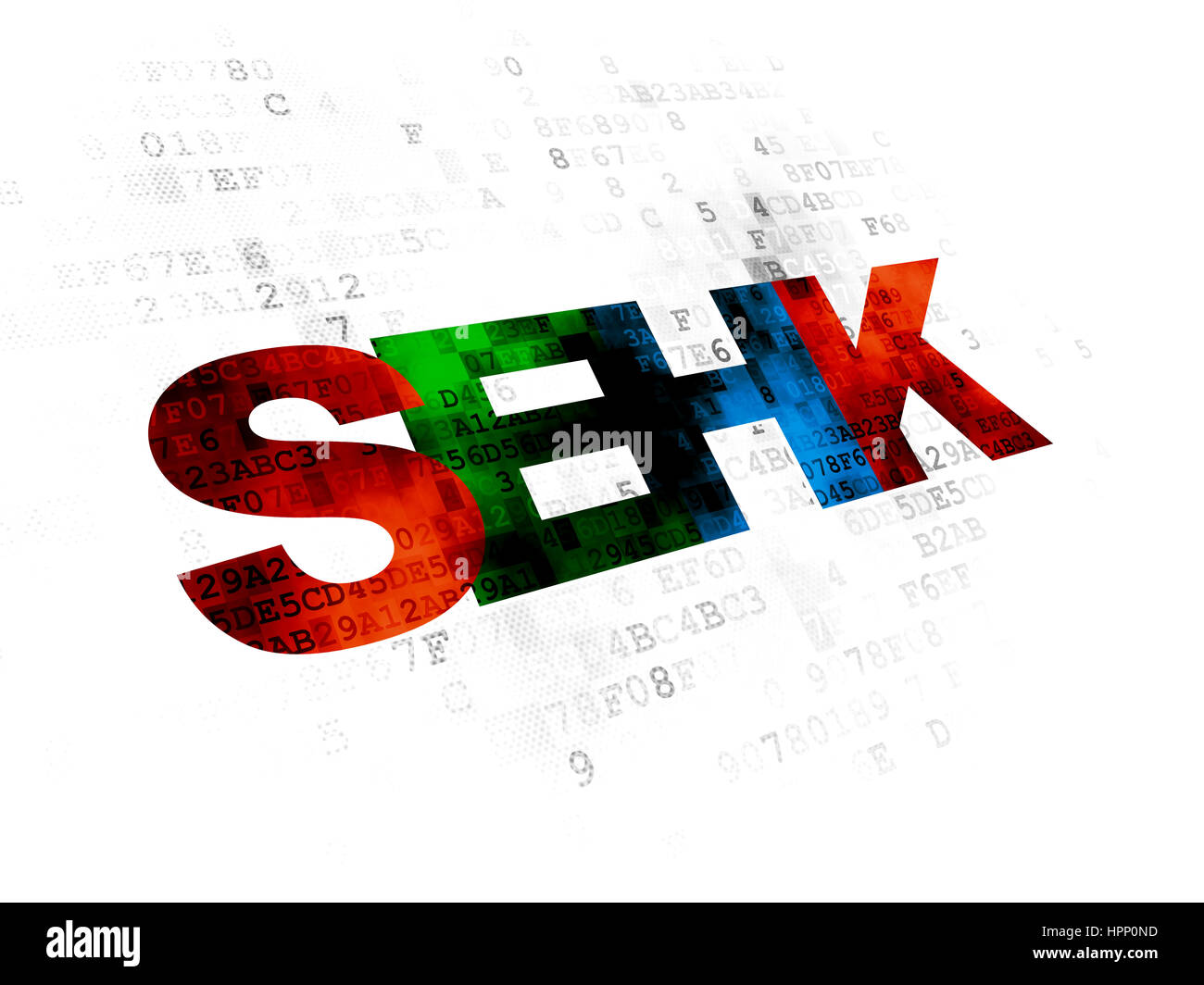 Stock market indexes concept: SEHK on Digital background Stock Photo ...