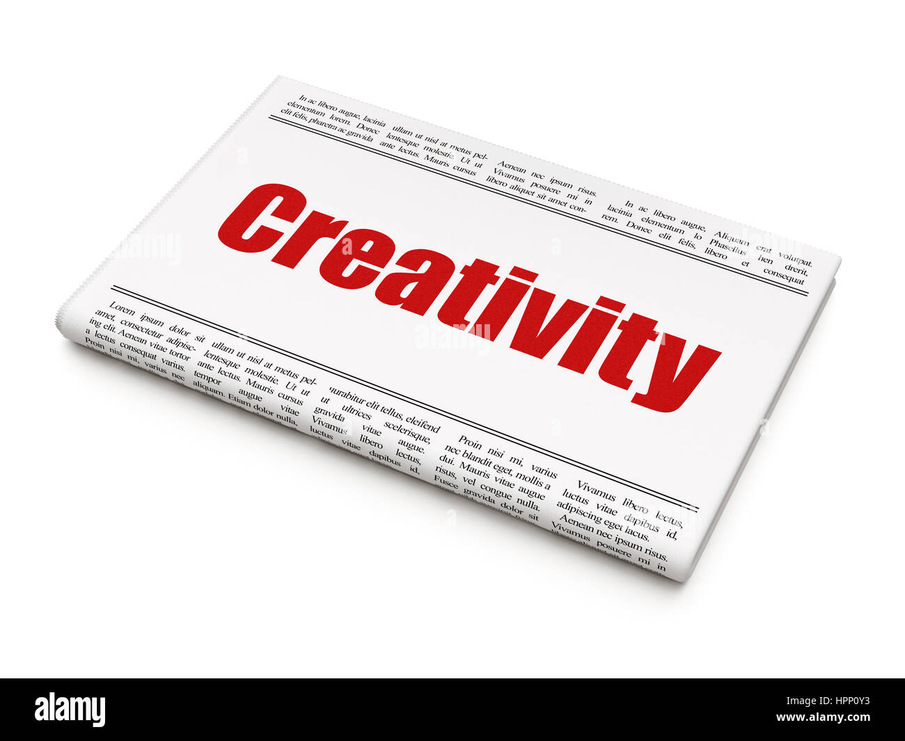 Marketing concept: newspaper headline Creativity Stock Photo - Alamy