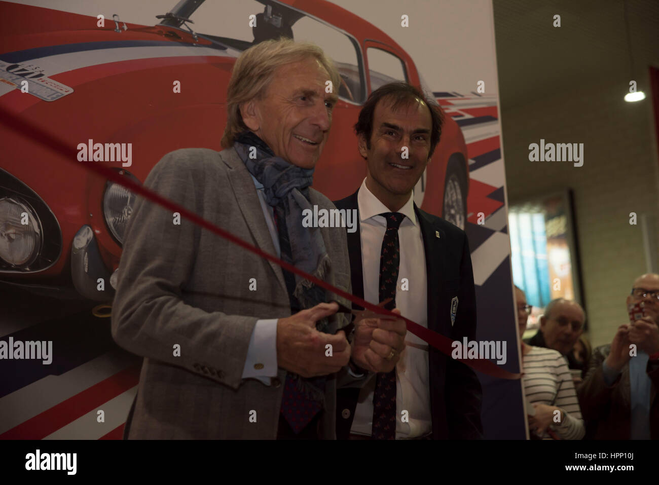 London, UK. 23rd Feb, 2017. Italian former racing driver Emanuele Pirro ...