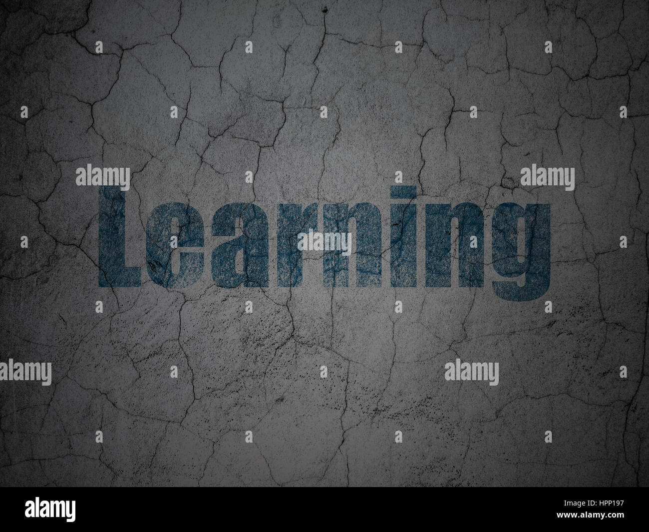 Studying concept: Learning on grunge wall background Stock Photo - Alamy