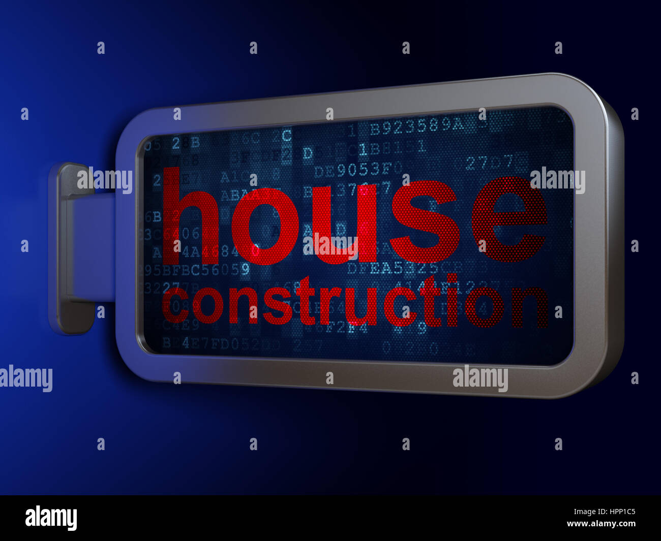 Construction concept: House Construction on billboard background Stock ...