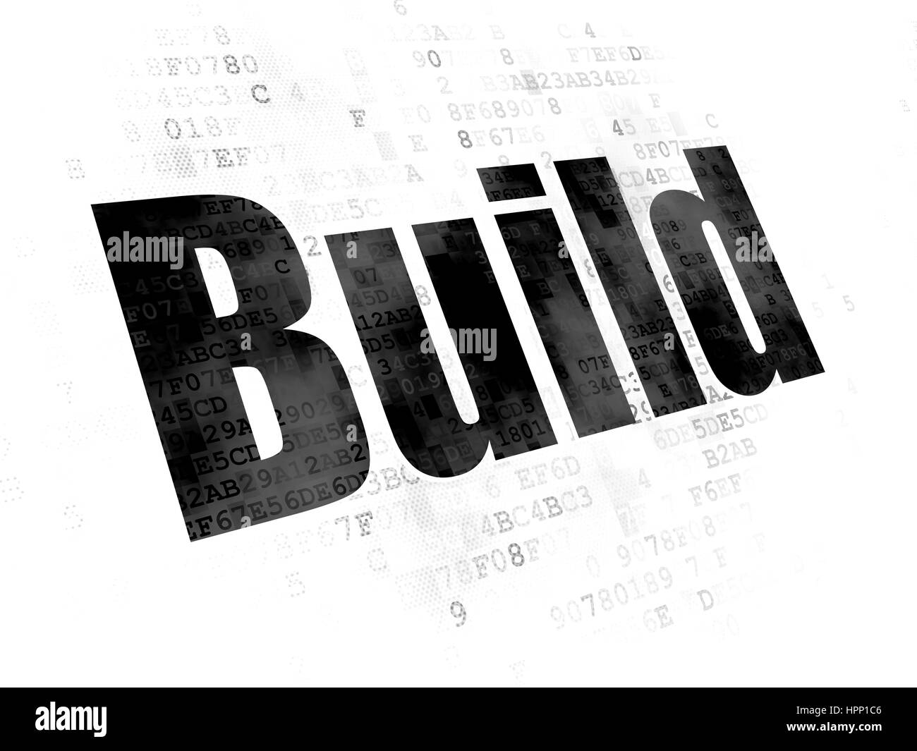 Building construction concept: Build on Digital background Stock Photo ...