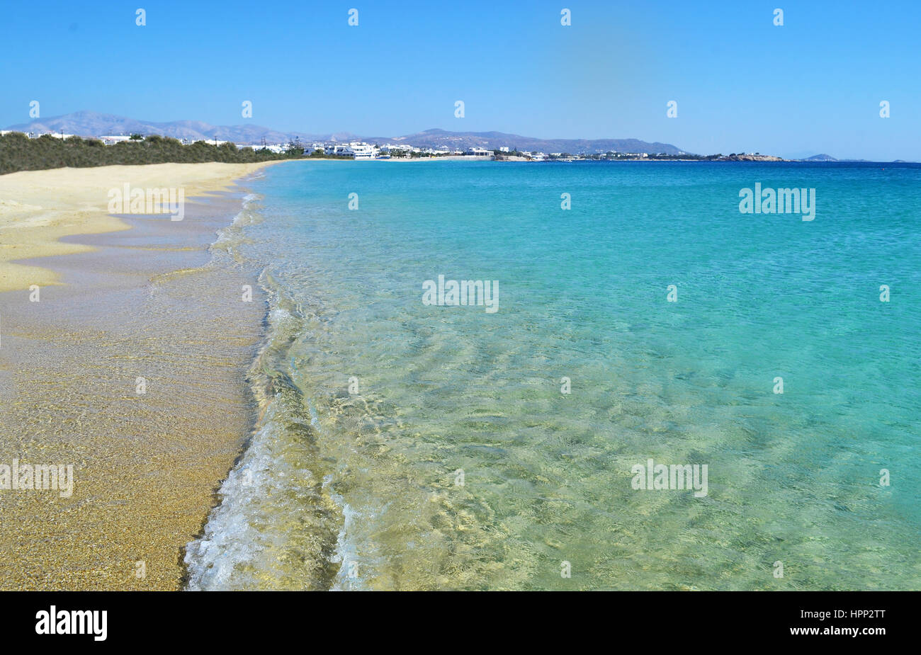 landscape of Saint Prokopios beach Naxos Greece Stock Photo - Alamy