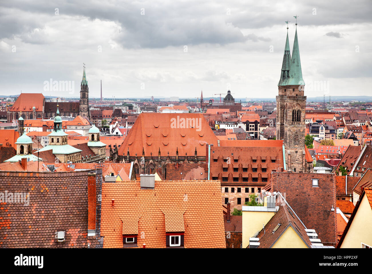 German town red roofs hi-res stock photography and images - Alamy