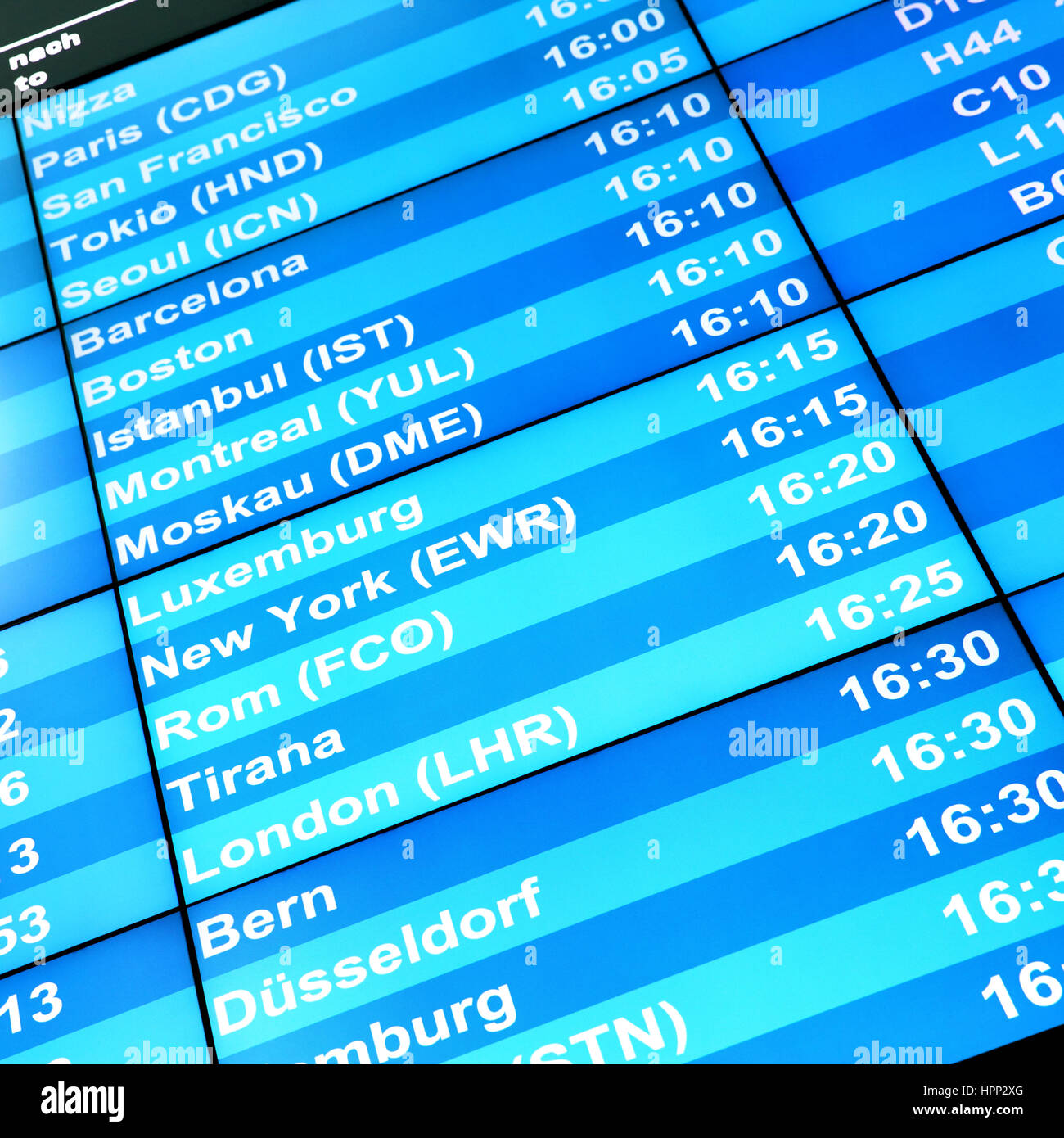 Airport timetable hi-res stock photography and images - Alamy