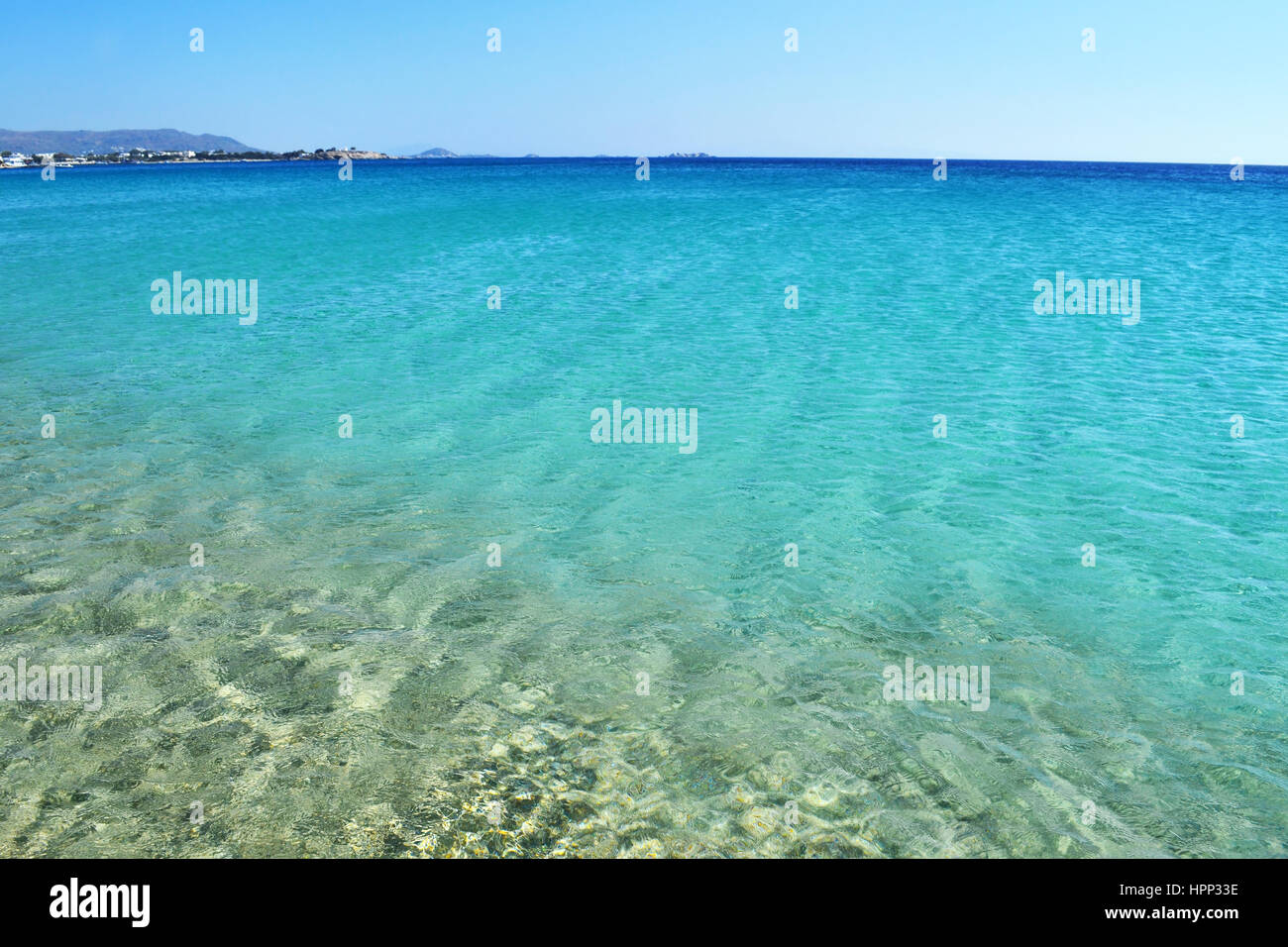 landscape of Saint Prokopios beach Naxos Greece Stock Photo - Alamy