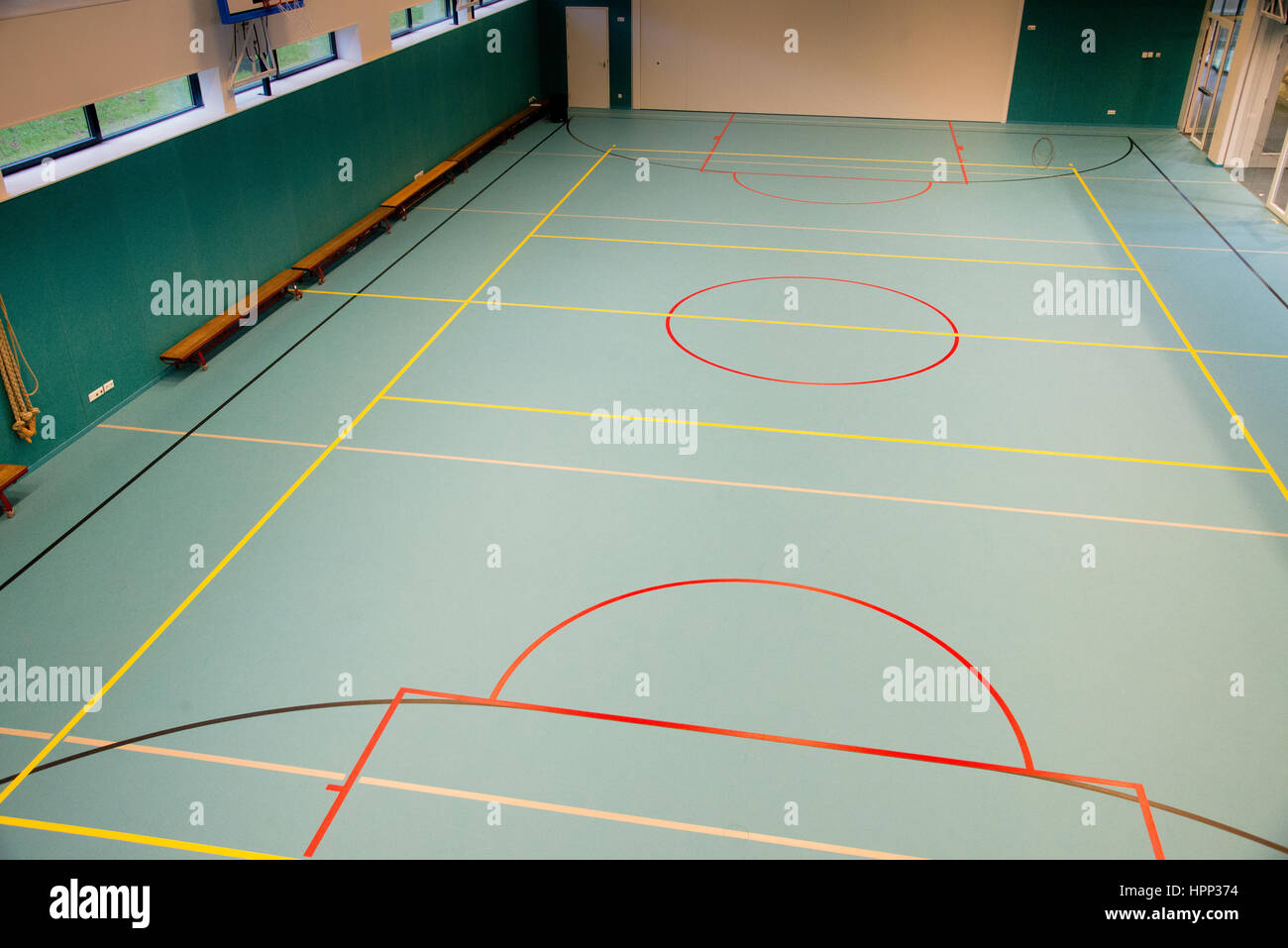 empty gym at school Stock Photo - Alamy