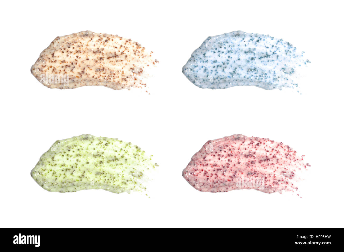 Scrub sample isolated on white background. Set of scrub smudges Stock ...