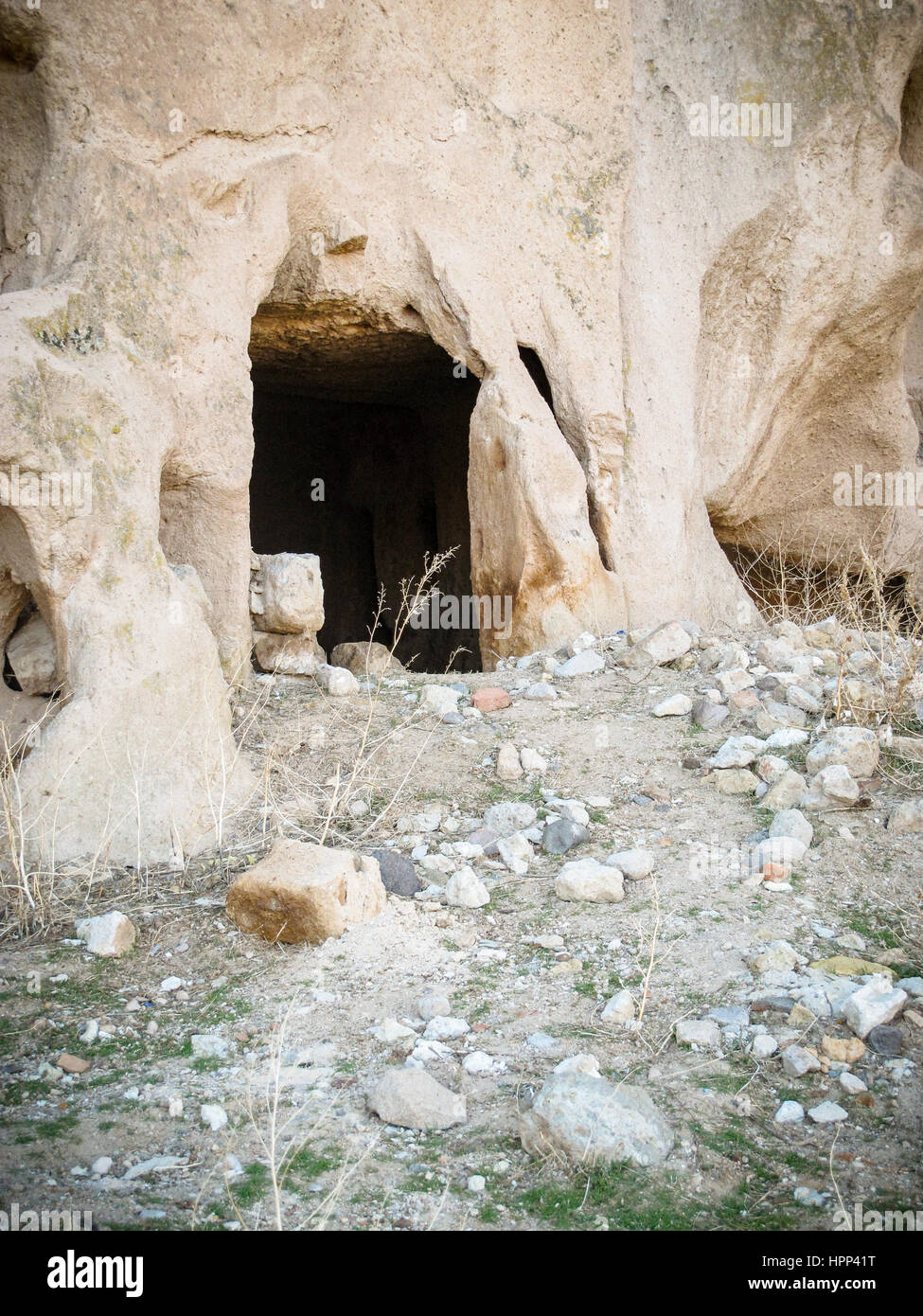 Ruins of a cave monastery in Cappadocia, Turkey Stock Photo - Alamy
