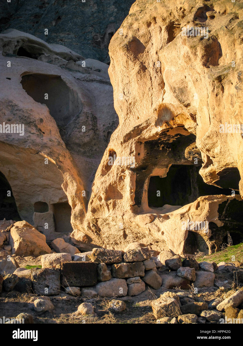 Ruins of a cave monastery in Cappadocia, Turkey Stock Photo - Alamy