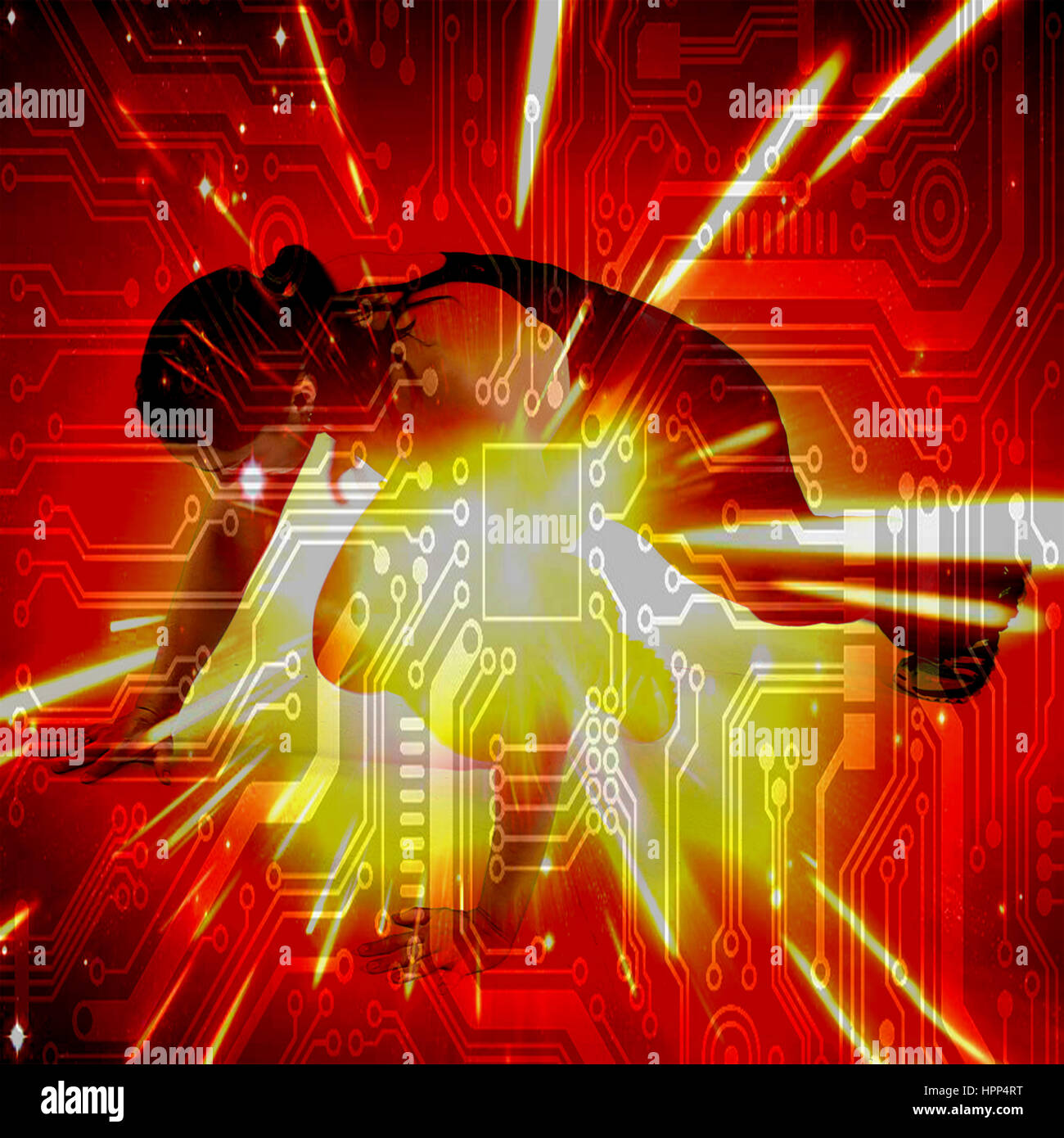 Bionics: electronics and power in human body Stock Photo - Alamy