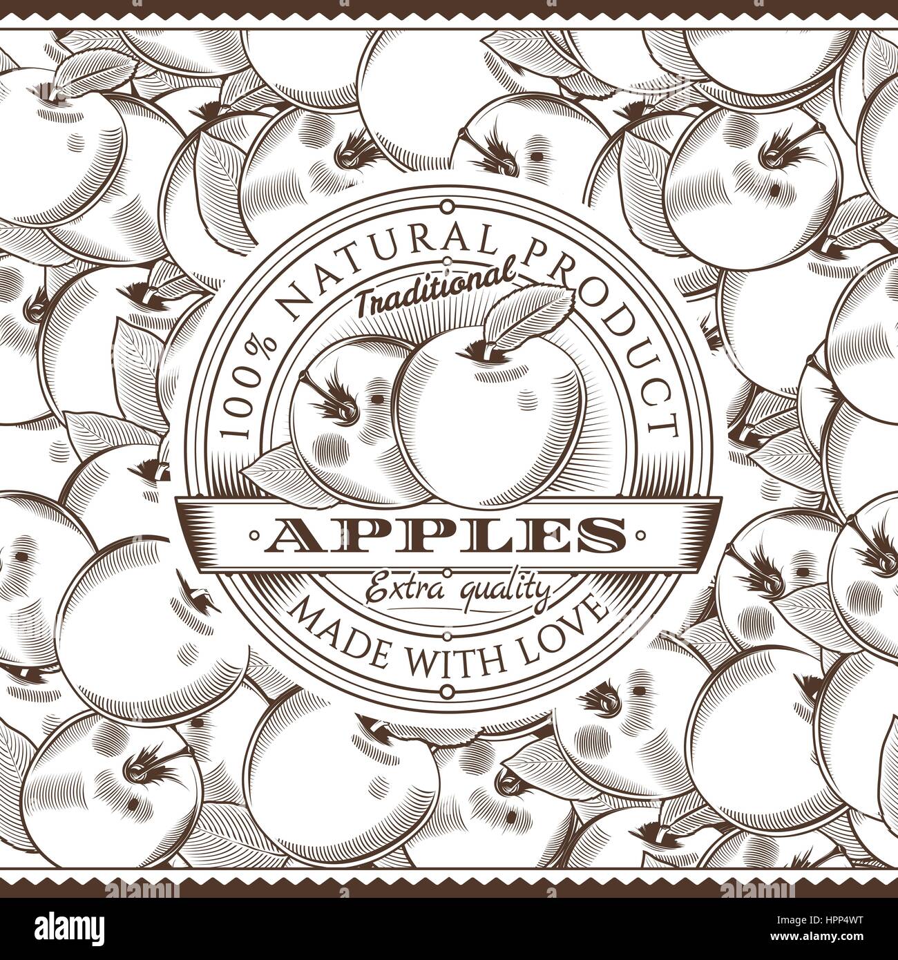 Apple juice on vintage Stock Vector Images - Alamy