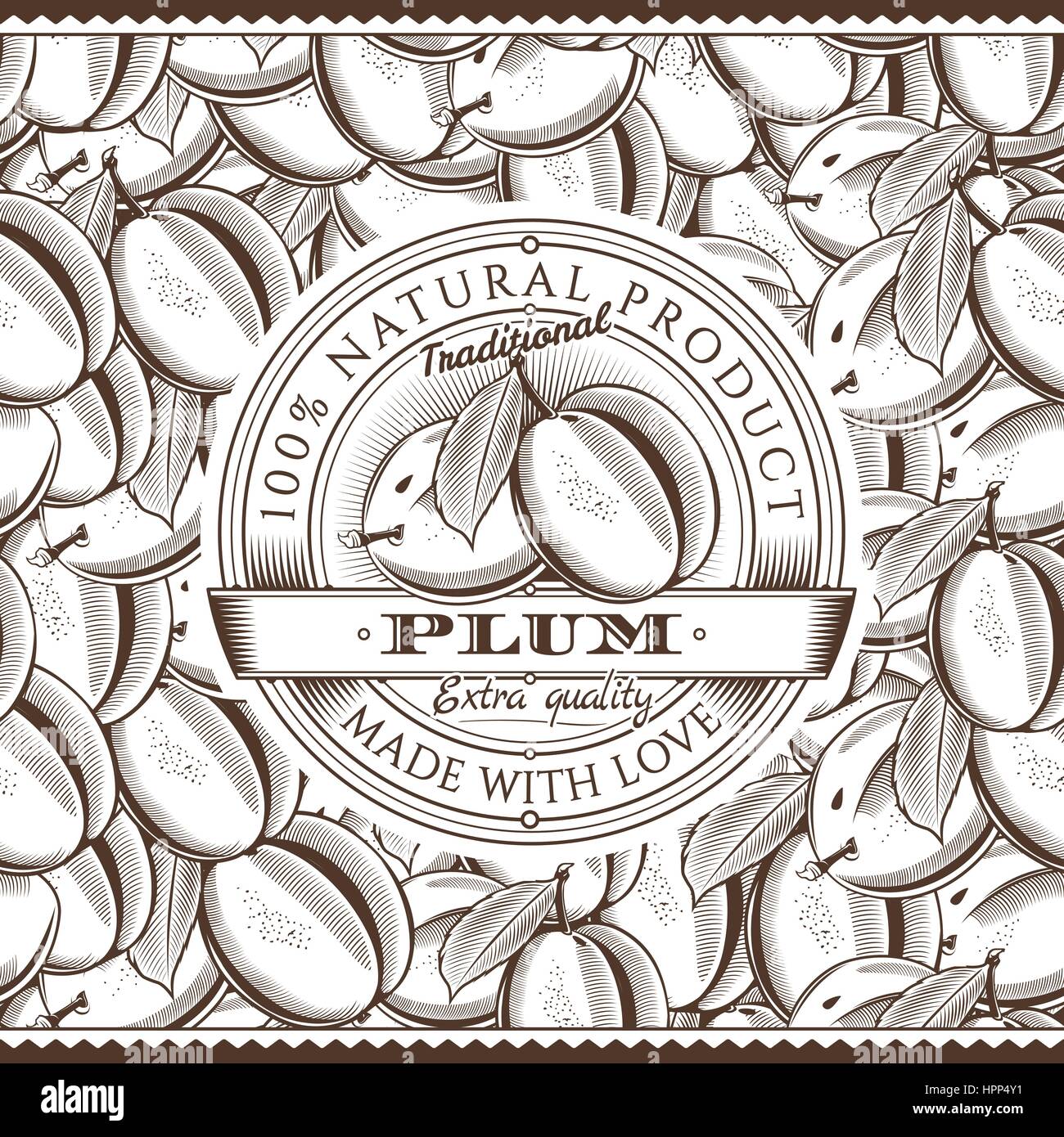 Plum jam label hi-res stock photography and images - Alamy