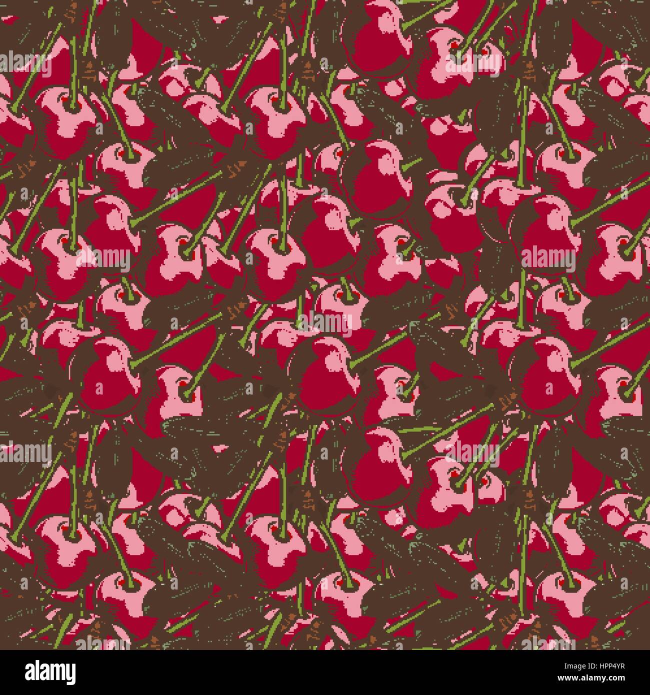 Vintage cherry wallpaper Stock Vector Images - Alamy