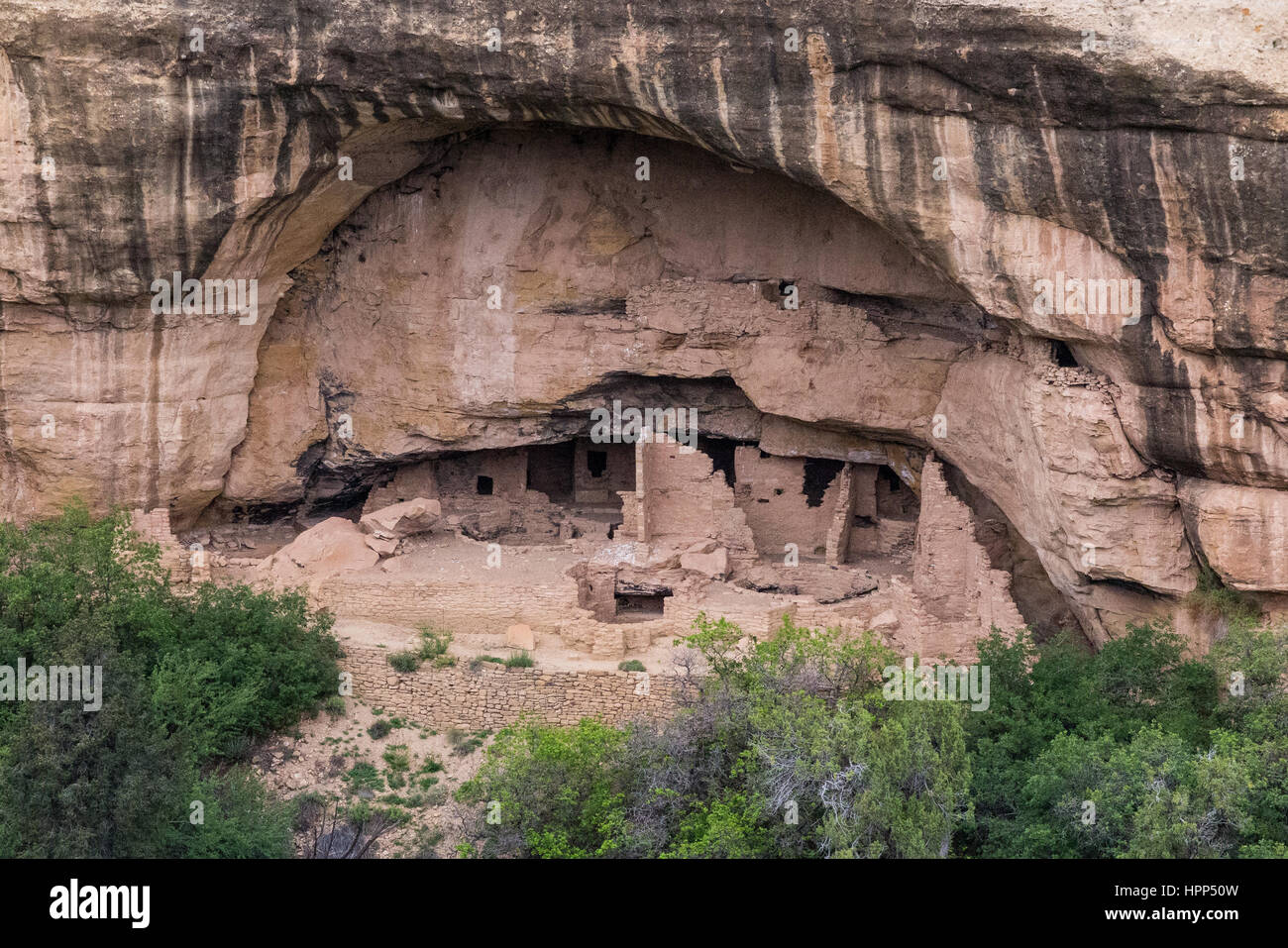Ancient cliff dwellings at the Mesa Verde National Park in Colorado ...