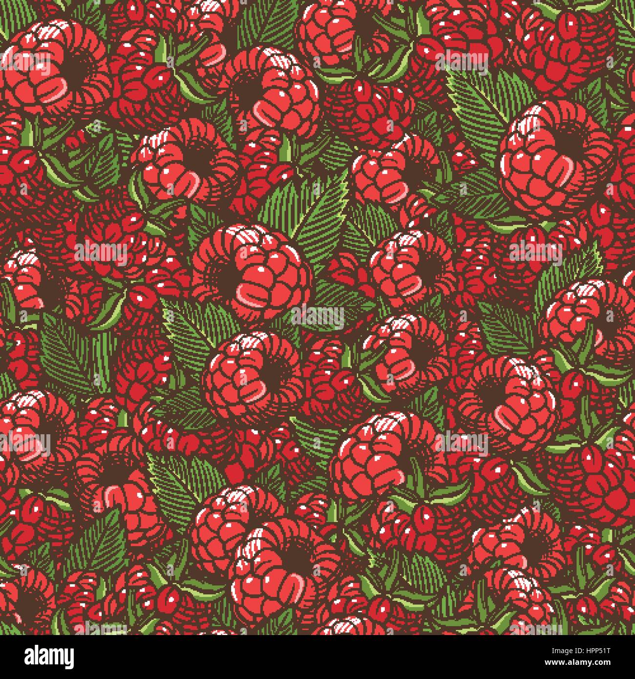 Raspberries background Stock Vector Images - Alamy