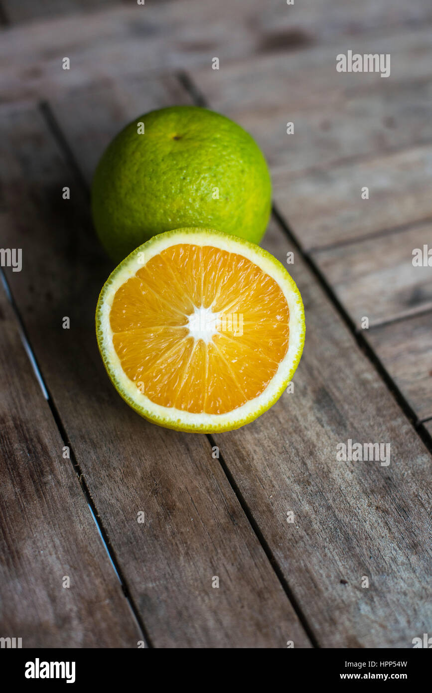 Orange green cut hi-res stock photography and images - Alamy