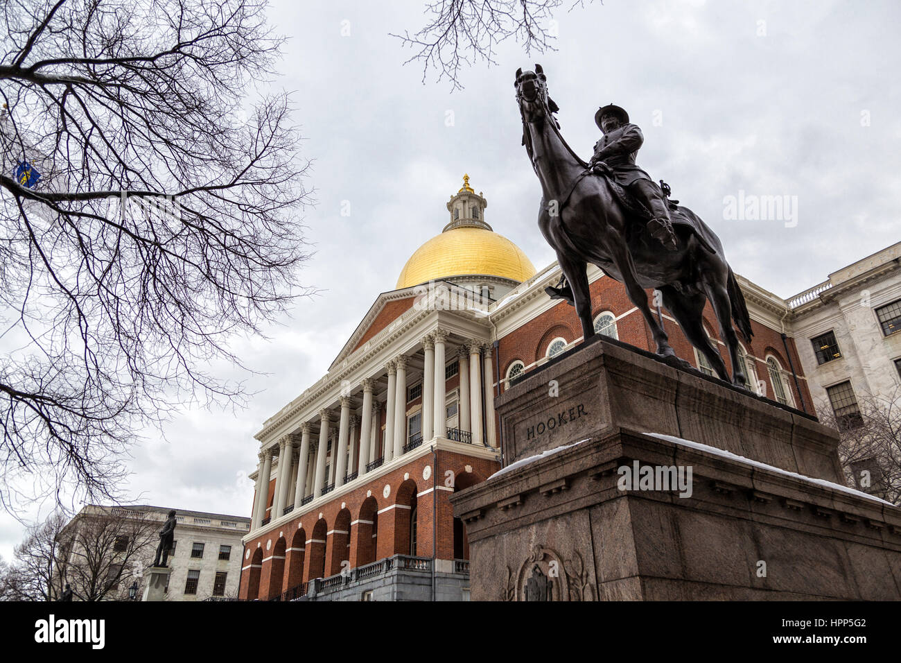 Massachusetts State House Stock Photo - Alamy