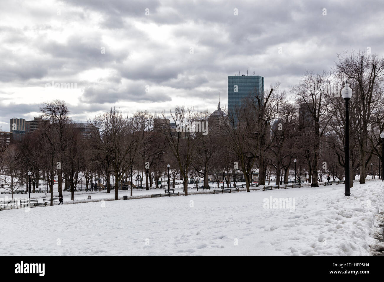Winter on Boston Common Stock Photo - Alamy