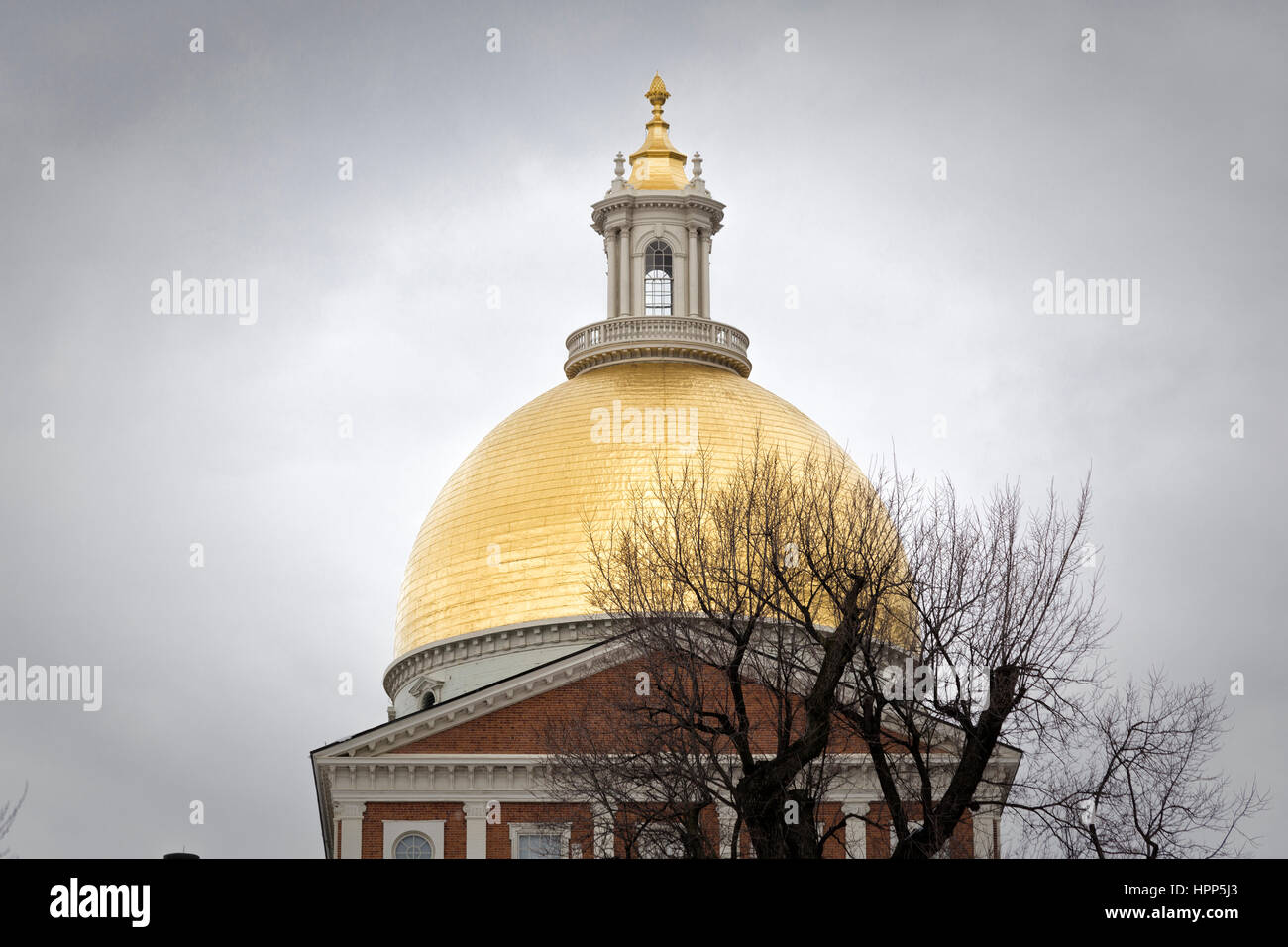 Massachusetts State House Dome Stock Photo - Alamy
