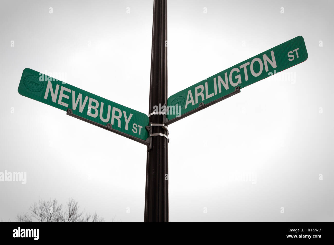 Boston's Streets Signs Stock Photo - Alamy