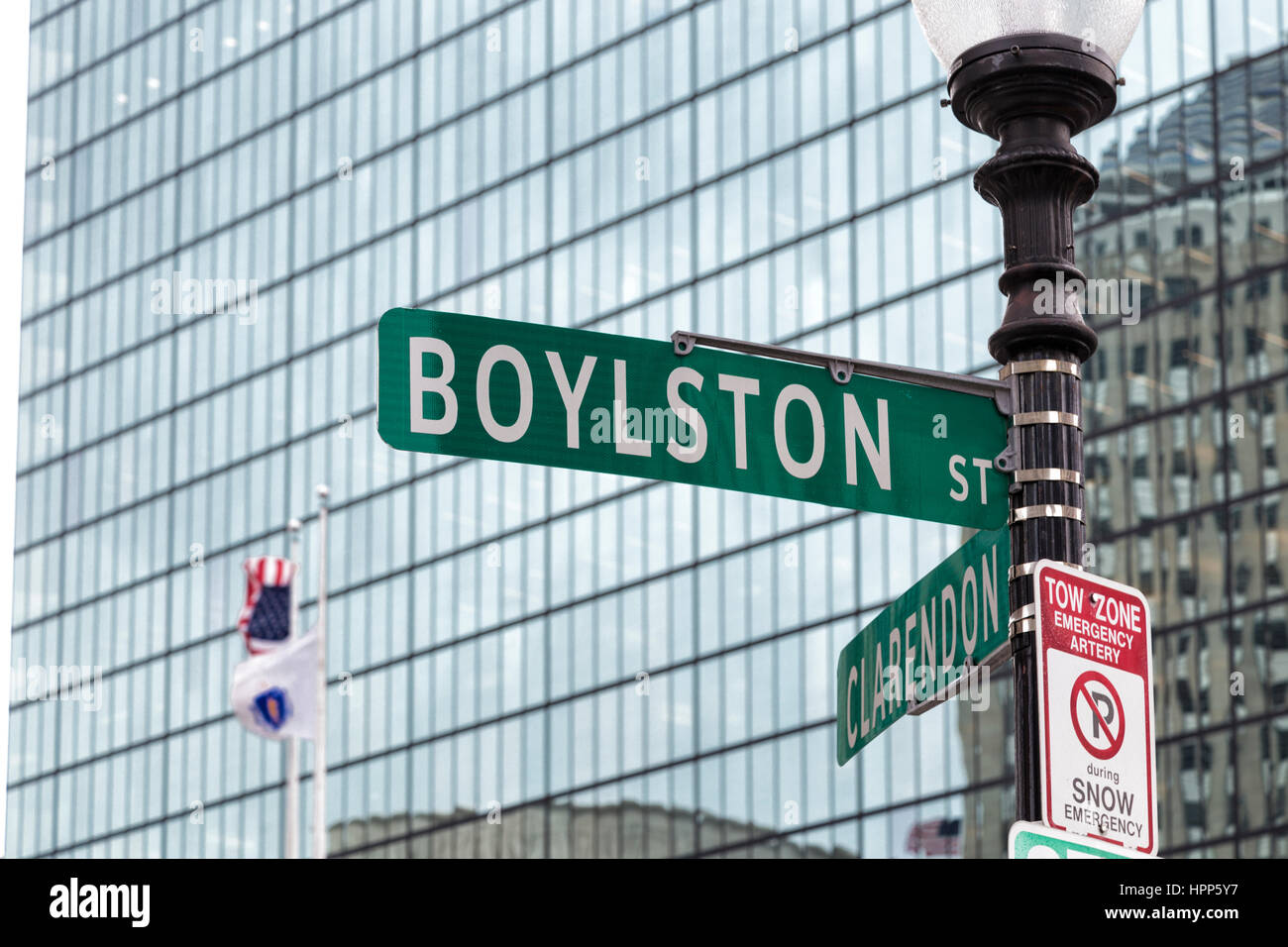 Boston's Streets Signs Stock Photo - Alamy